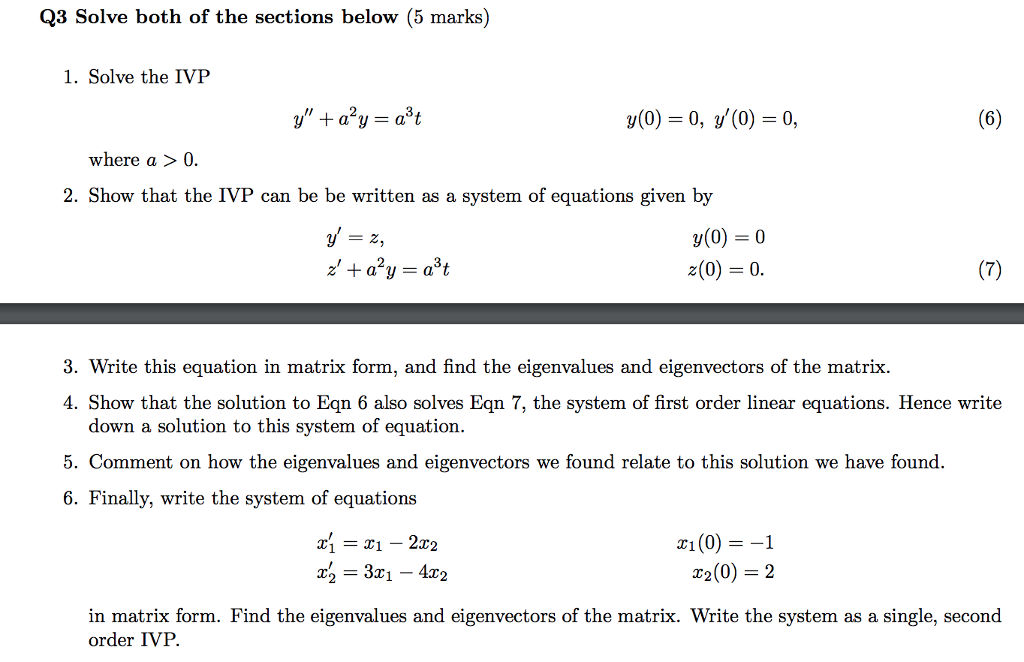 Solved Q3 Solve both of the sections below (5 marks) 1. | Chegg.com