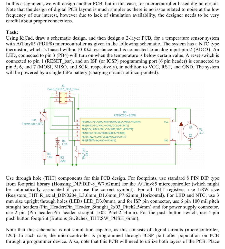 In this assignment, we will design another PCB, but | Chegg.com