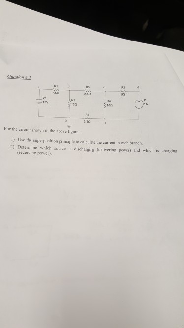 Solved R1b RS R3 For the circuit shown in the above figure: | Chegg.com