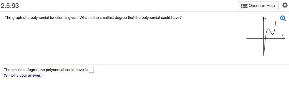 Solved The graph of a polynomial function is given. What is | Chegg.com