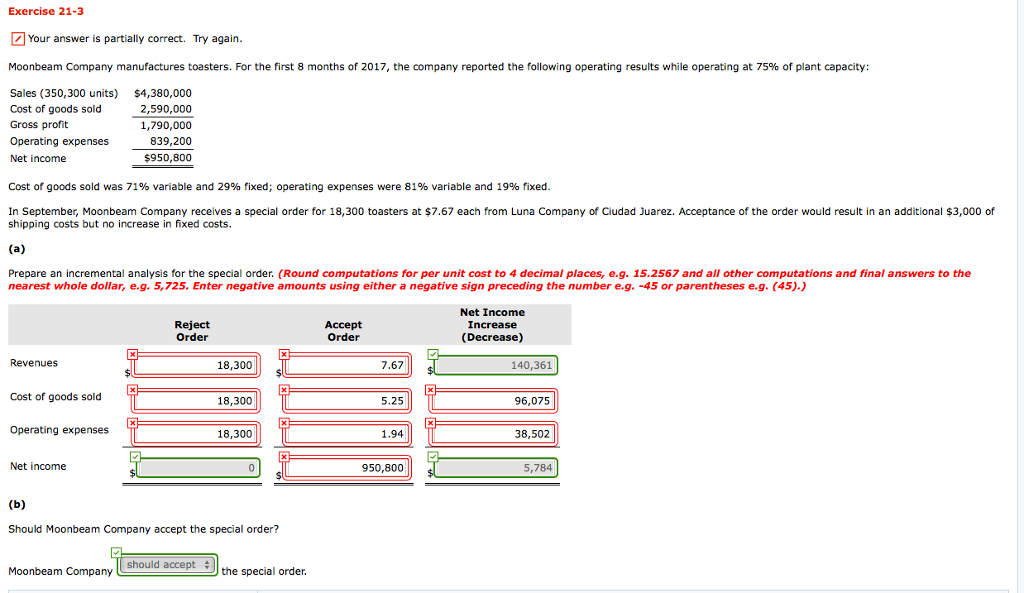 Solved Exercise 21-3 Your answer is partially correct. Try | Chegg.com