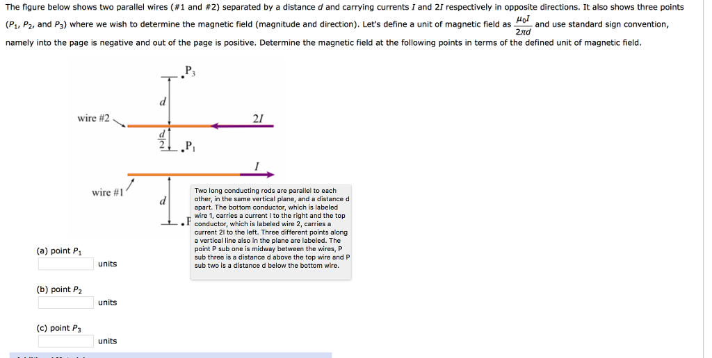 Solved: The Figure Below Shows Two Parallel Wires (#1 And ... | Chegg.com