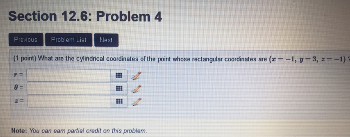 Solved Section 12.6: Problem 3 Previous Problem List Next | Chegg.com