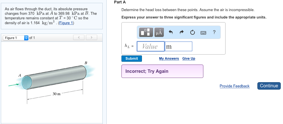 Solved As air flows through the duct, its absolute pressure | Chegg.com
