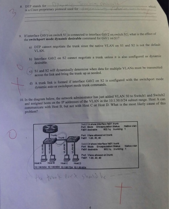 Solved If interface Gi0/1 on switch S1 is connected to | Chegg.com