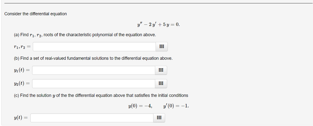 Solved Consider the differential equation (a) Find ri, T2, | Chegg.com