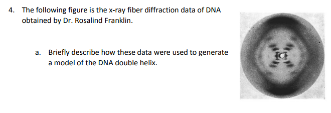 The following figure is the x-ray fiber diffraction | Chegg.com