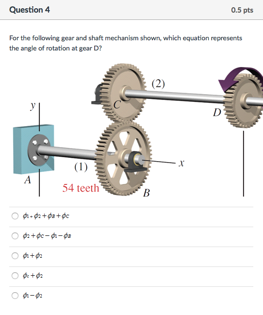 Solved For the following gear and shaft mechanism shown, | Chegg.com