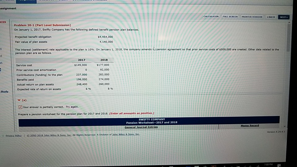 Solved ssignment CALCULATOR FULL SCREEN PRINTERVERSIO' ·BACK | Chegg.com