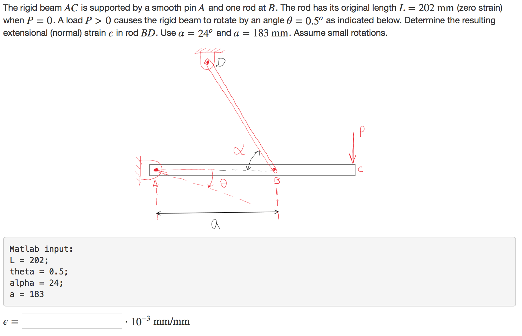 Solved The rigid beam AC is supported by a smooth pin A and | Chegg.com