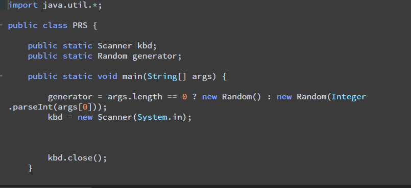 Solved import java.util. public class PRS [ public static | Chegg.com