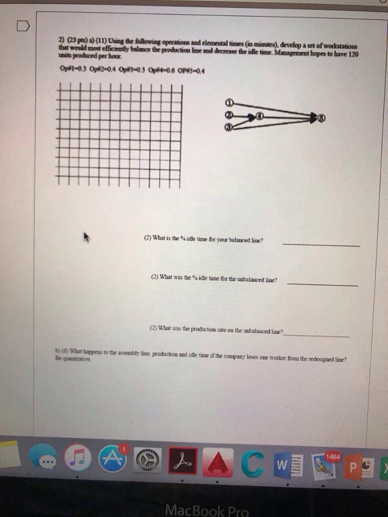 Solved psu.Instructure.com 1) (20 pts)a) (16) Using Muther's | Chegg.com