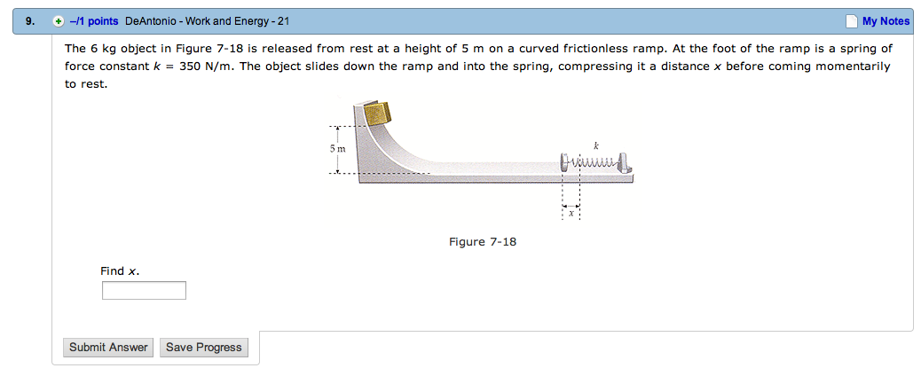 Solved The 6 kg object in Figure 7-18 is released from rest | Chegg.com