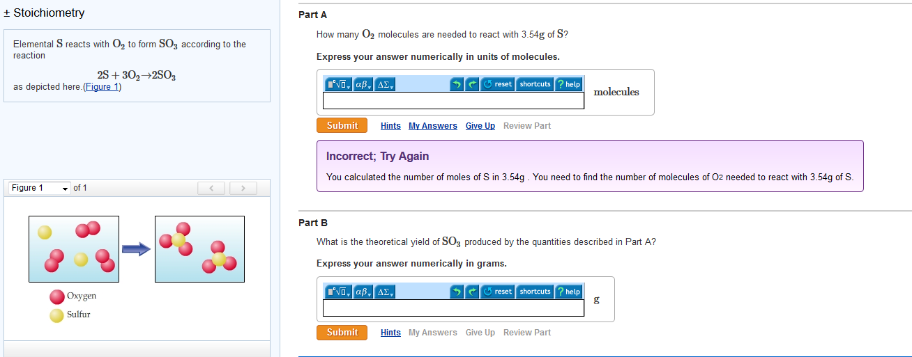 Solved Elemental S reacts with O2 to form SO3 according to | Chegg.com