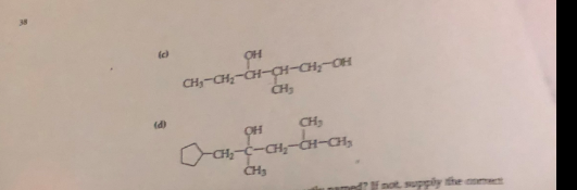 Solved 2. Name the following compounds: ' CH2CH3 OH Br OH Cl | Chegg.com