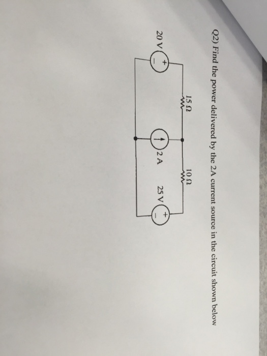 Solved Find the power delivered by the 2A current source in | Chegg.com