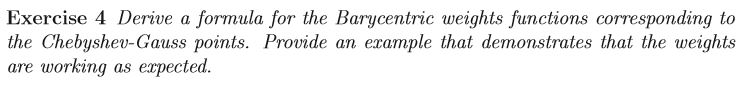 Solved Exercise 4 Derive a formula for the Barycentric | Chegg.com