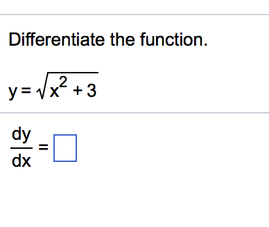 Solved Differentiate the function. 2 ду dx | Chegg.com