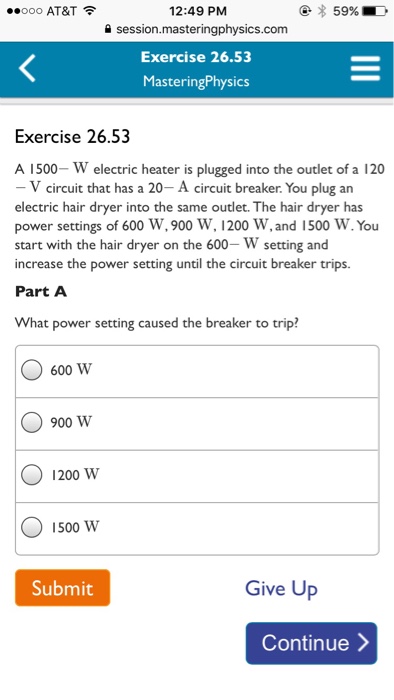 Solved A 1500- W electric heater is plugged into the outlet | Chegg.com