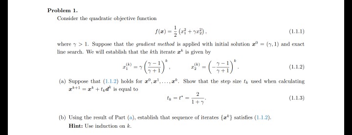 Solved Problem 1 Consider The Quadratic Objective Function
