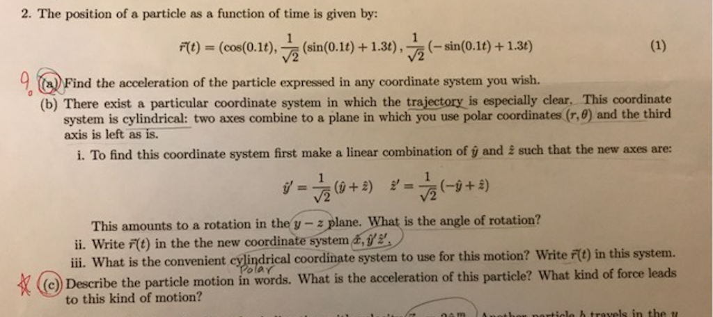 Solved The position of a particle as a function of time is | Chegg.com