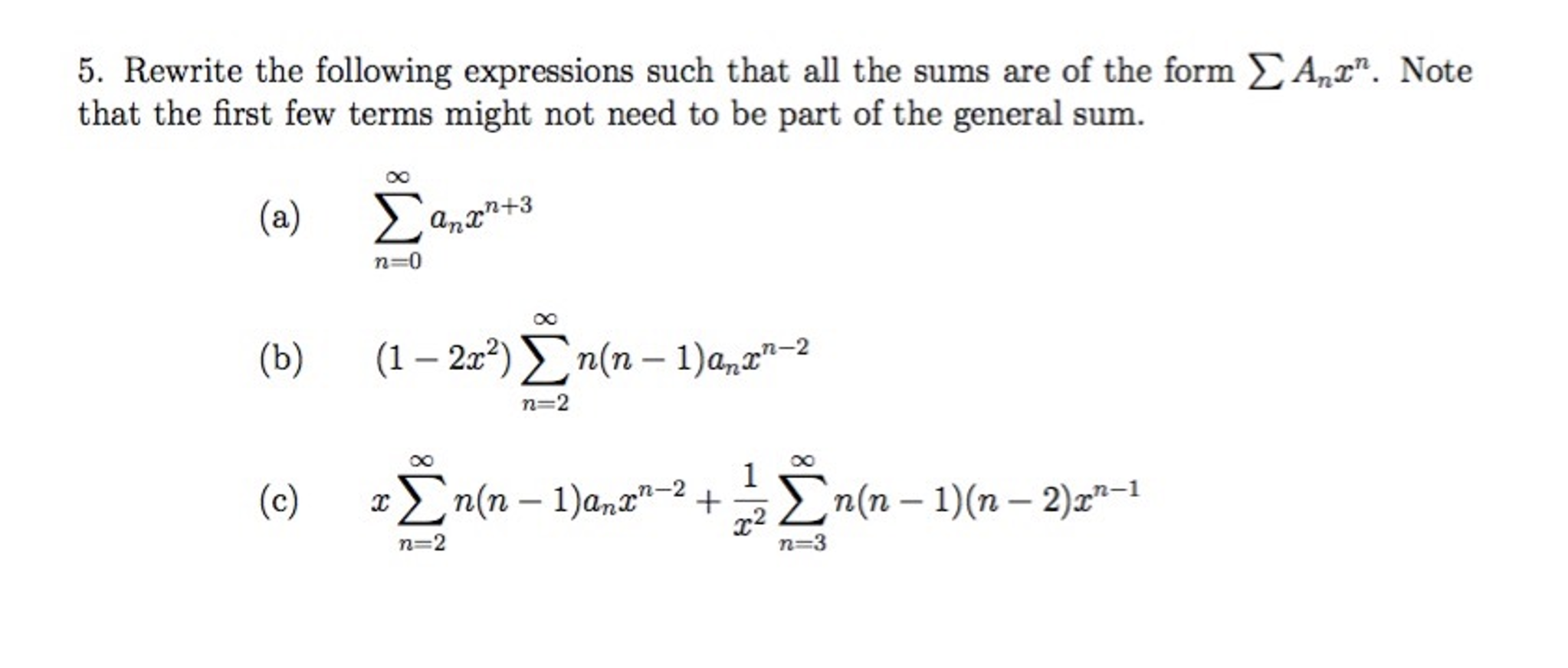 Solved Rewrite the following expressions such that all the | Chegg.com