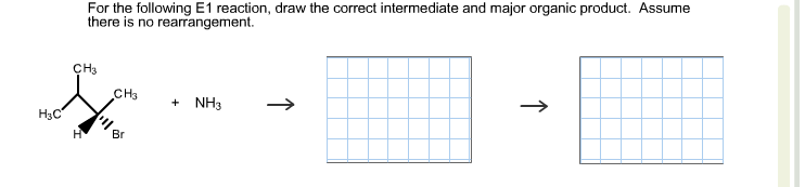 For the following E1 reaction, draw the correct | Chegg.com