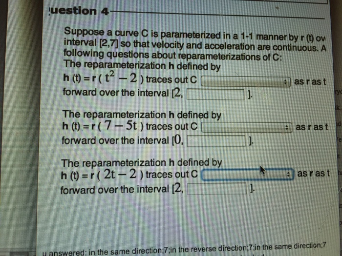 Solved Suppose a curve C is parameterized in a 1-1 manner by | Chegg.com
