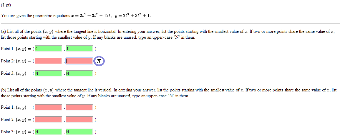 Solved You are given the parametric equations x = 2t3 + 3t2 | Chegg.com