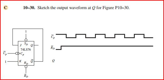 Solved Sketch the output waveform at Q for Figure P10-28. | Chegg.com Solved Sketch the output waveform at Q for Figure P10-28. | Chegg.com