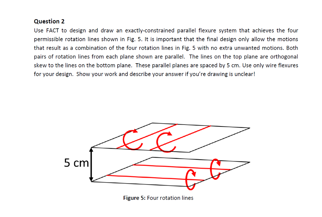 Use FACT to design and draw an exactly-constrained | Chegg.com