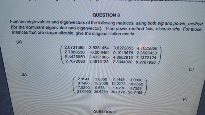 Solved Solve the following by using matlab or octave: | Chegg.com