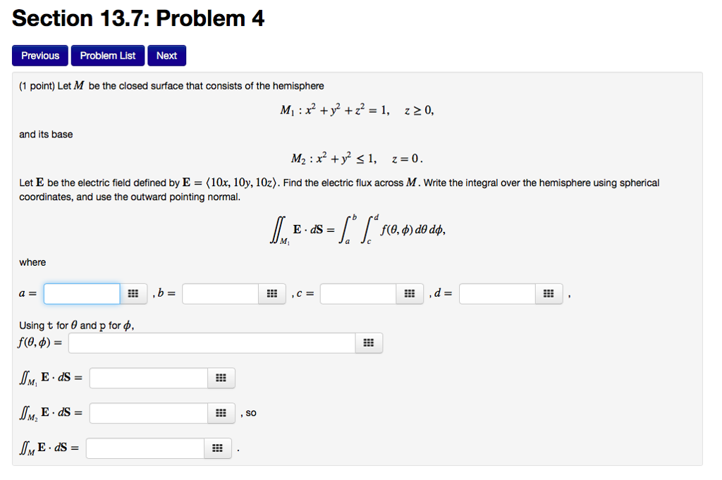 Solved Section 13.7: Problem 4 Previous Problem List Next (1 | Chegg.com