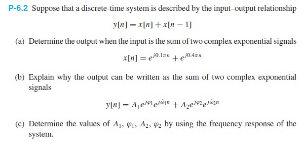 Solved Suppose that a discrete-time system is described by | Chegg.com