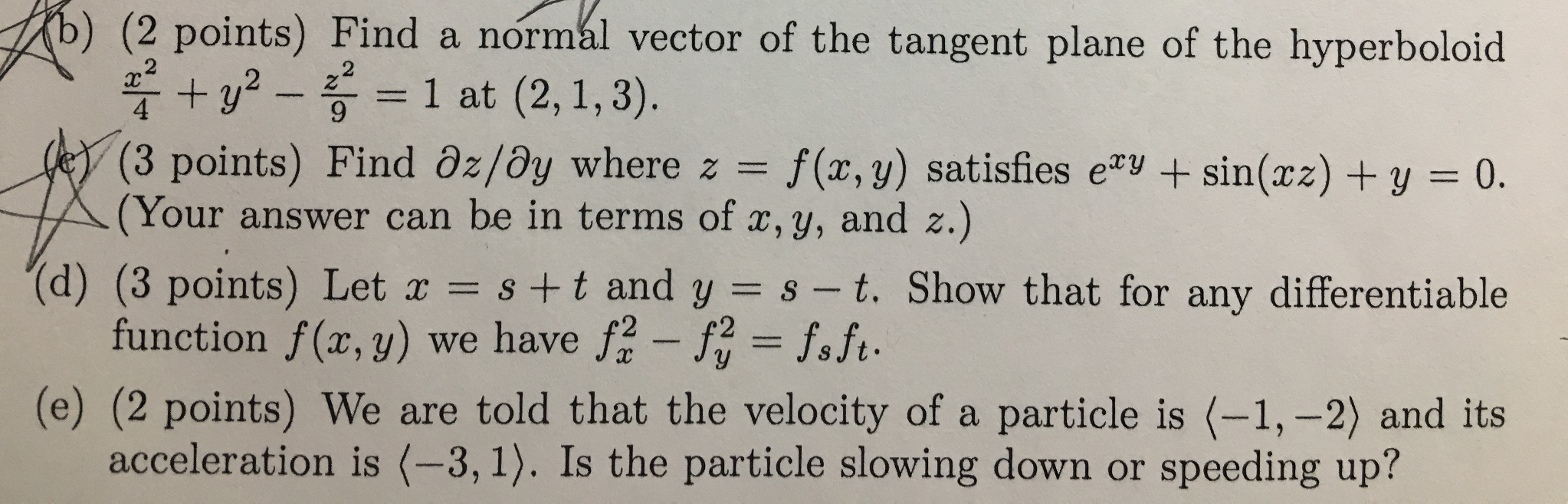 Solved Find a normal vector of the tangent plane of the | Chegg.com