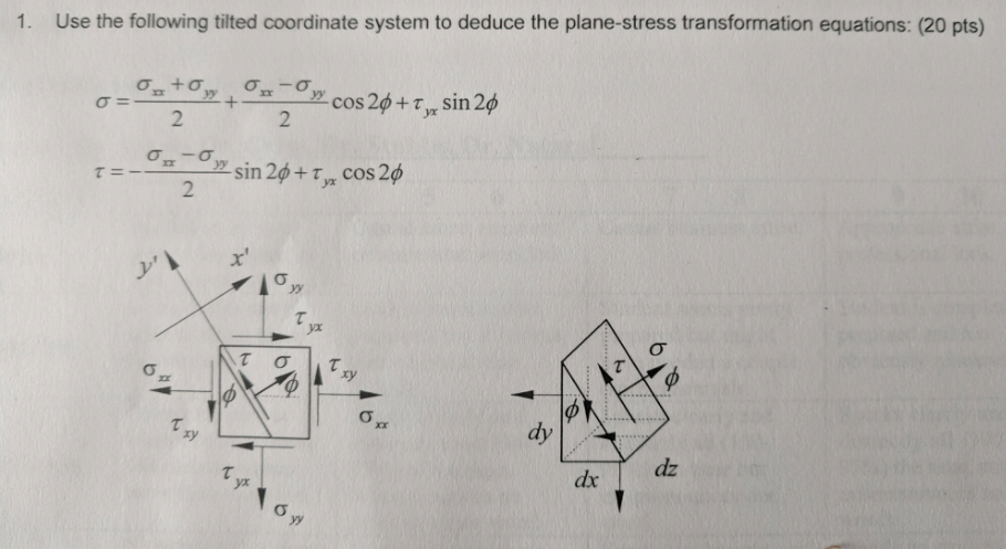 Solved 1. Use the following tilted coordinate system to | Chegg.com