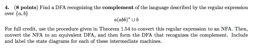 Solved Find a DFA recognizing the complement of the language | Chegg.com