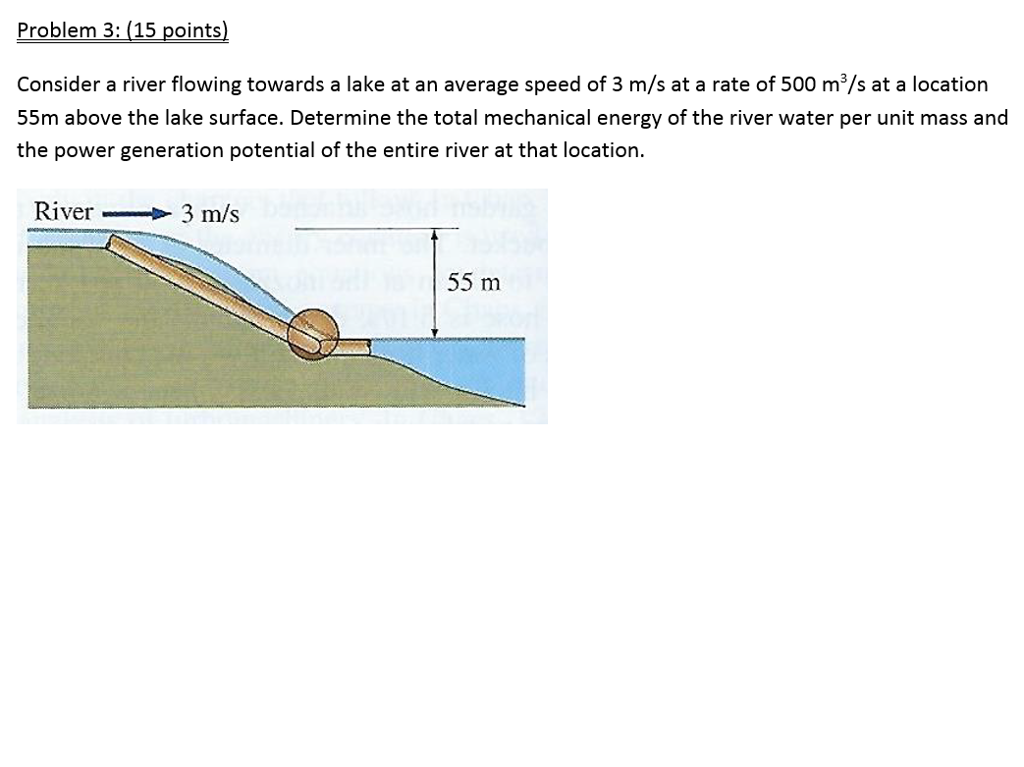 Solved Problem 3:(15 points) Consider a river flowing | Chegg.com