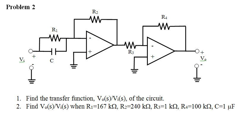 Solved Find the transfer function, Vo(s)/Vi(s), of the | Chegg.com Solved Find the transfer function, Vo(s)/Vi(s), of the | Chegg.com