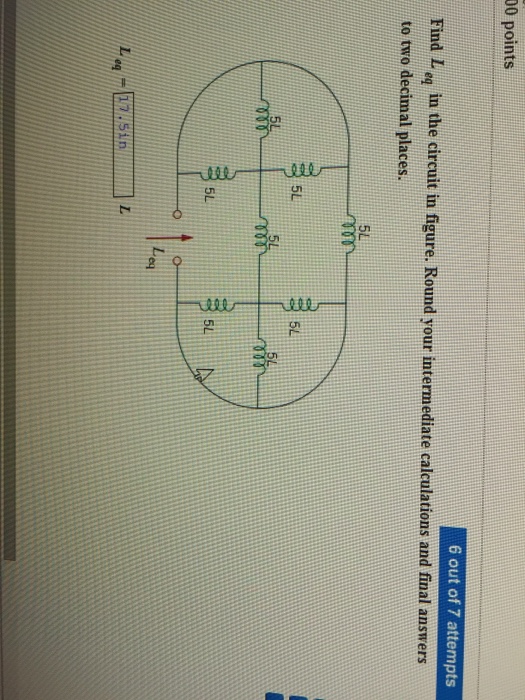 Solved Find Leq in the circuit in figure. Round your | Chegg.com