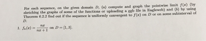 Solved Let {f_n} be a sequence of continuous functions f_n: | Chegg.com
