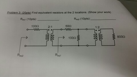 Solved Find equivalent resistors at the 2 locations. | Chegg.com