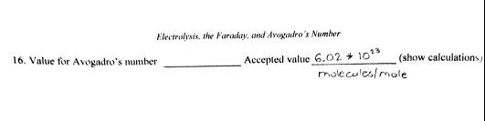 Solved REPORT SHEET Electrolysis, the Faraday, and | Chegg.com