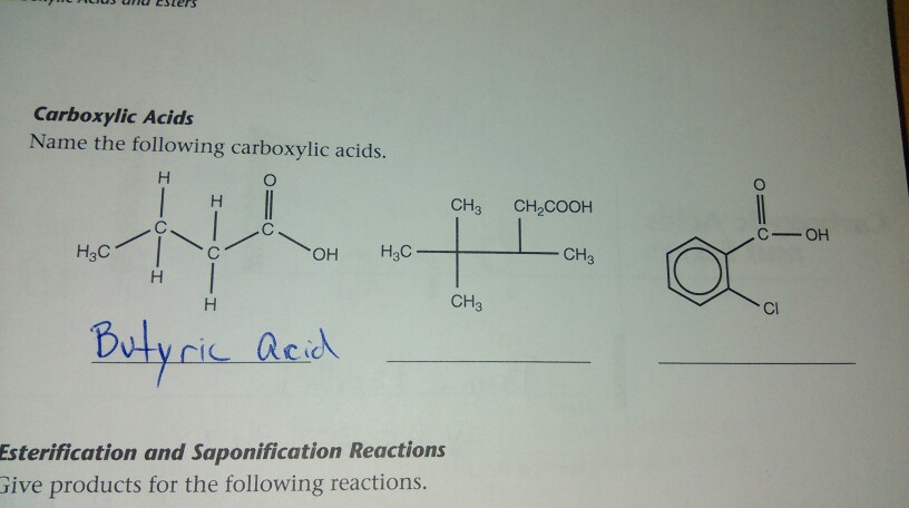 Solved name the following carboxylic acids. | Chegg.com