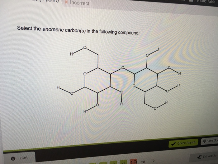 Solved Select the anomeric carbon(s) in the following | Chegg.com