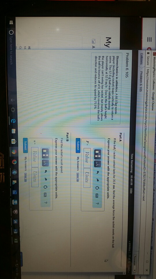 Solved = G secure https /session. nasteringphysics.com/myt | Chegg.com