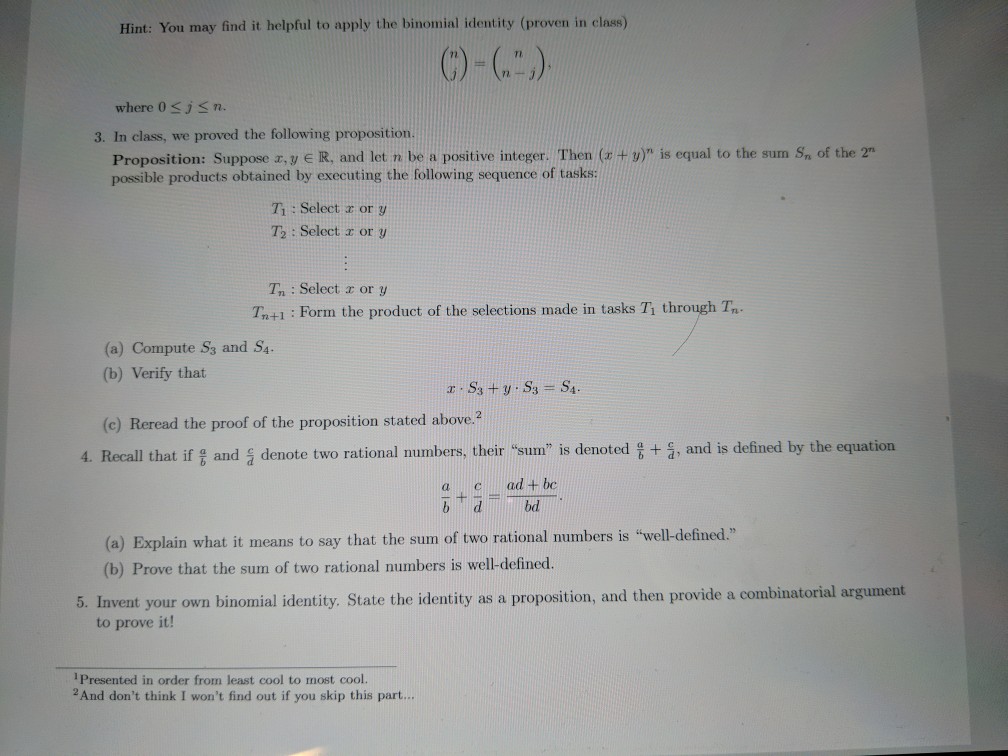 Solved Hint: You may find it helpful to apply the binomial | Chegg.com