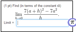Solved Find (in terms of the constant a) lim_h rightarrow 0 | Chegg.com