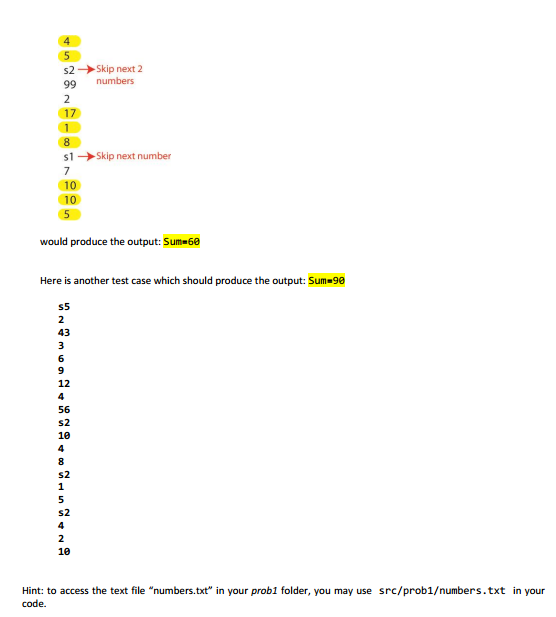 Solved For this problem you will read a file of numbers | Chegg.com