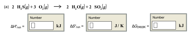 Solved What are delta H, delta S, and delta G for the | Chegg.com